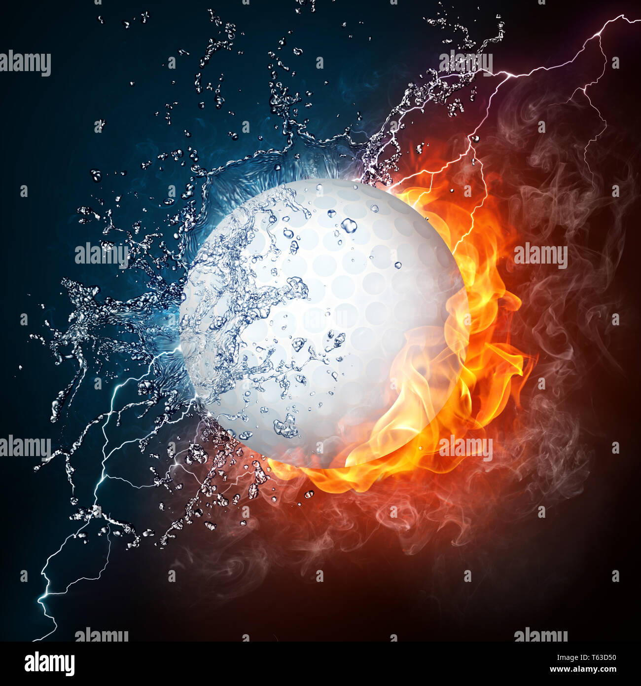 Golf ball splashing water hi-res stock photography and images - Alamy