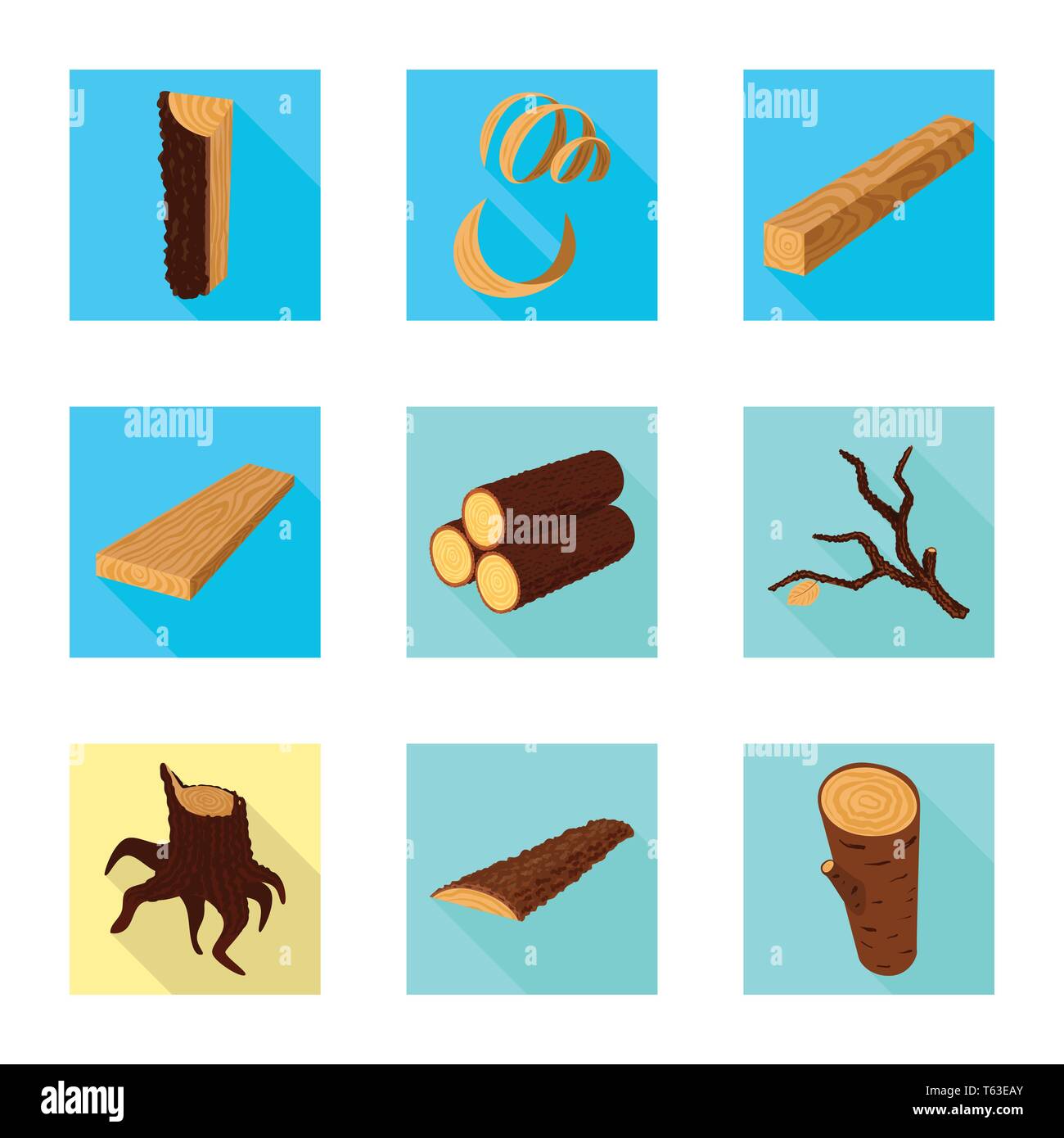 Vector design of material and nature logo. Set of material and raw ...