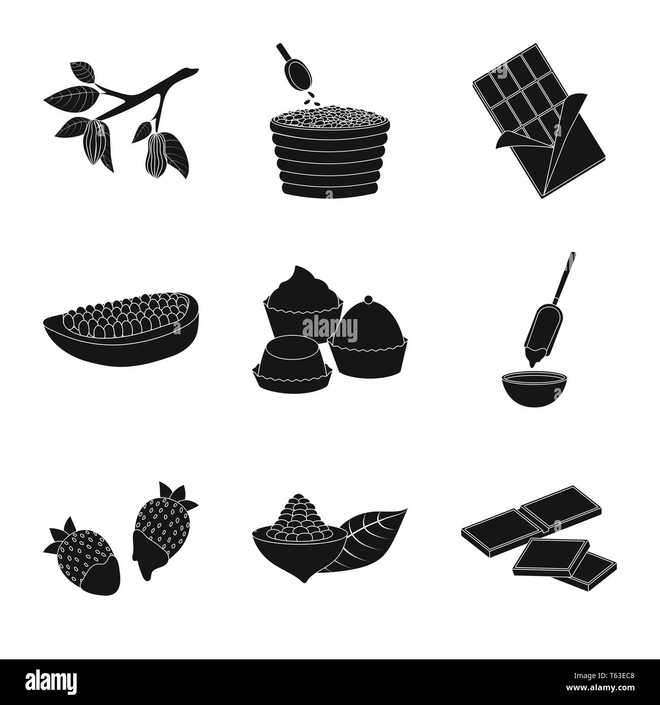 Vector illustration of cooking and brown logo. Set of cooking and beans ...