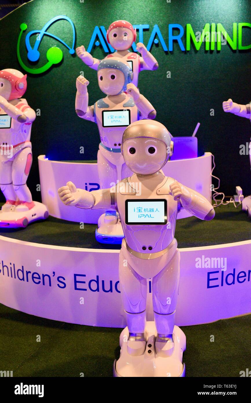 AvatarMind's iPal cute, humanoid, real robot for kids, elder care on display at the CES ...