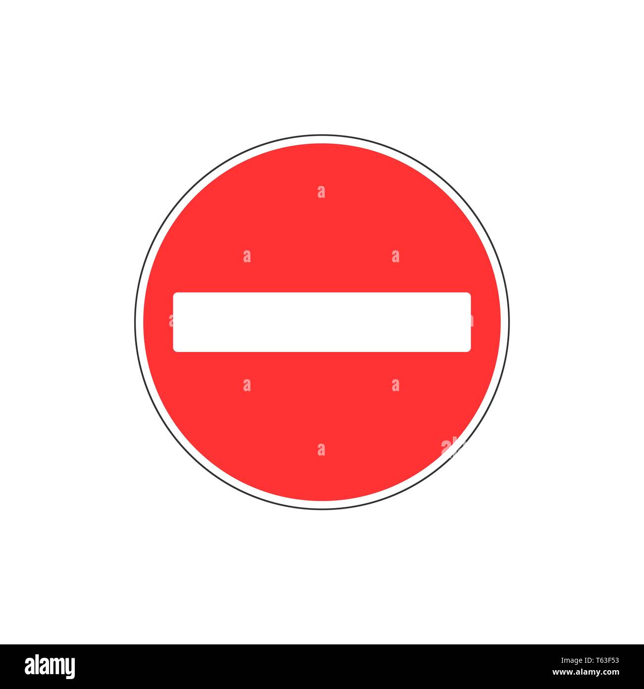 Vector illustration, flat design. No entry sign Stock Vector Image ...
