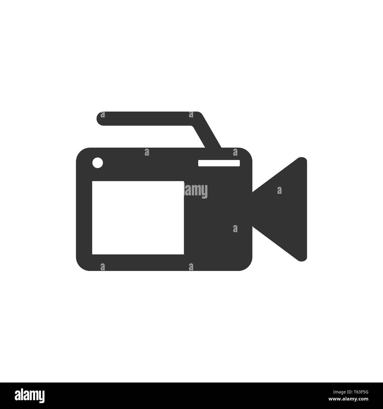 Vector illustration, flat design. Video camera icon Stock Vector Image ...