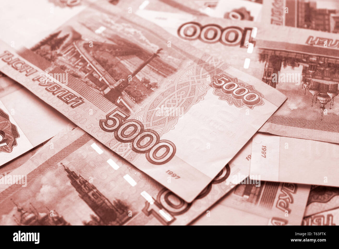 Money background with close up of russian Ruble Stock Photo - Alamy