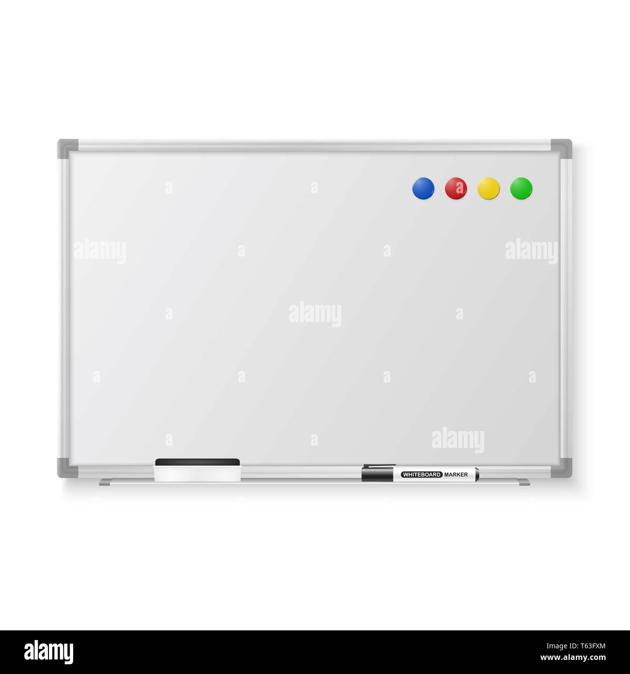 Drawing board with magnets Stock Vector Images - Alamy