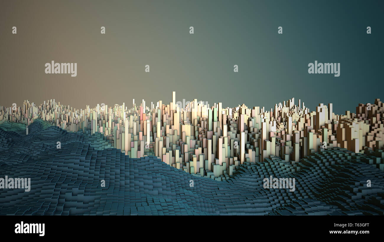 Digital landscape cubes hi-res stock photography and images - Alamy