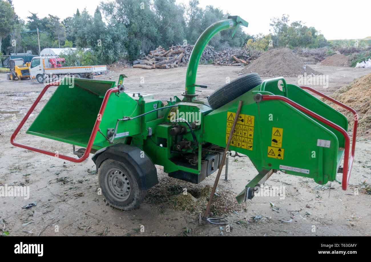 Chipping or shredding machine Stock Photo - Alamy