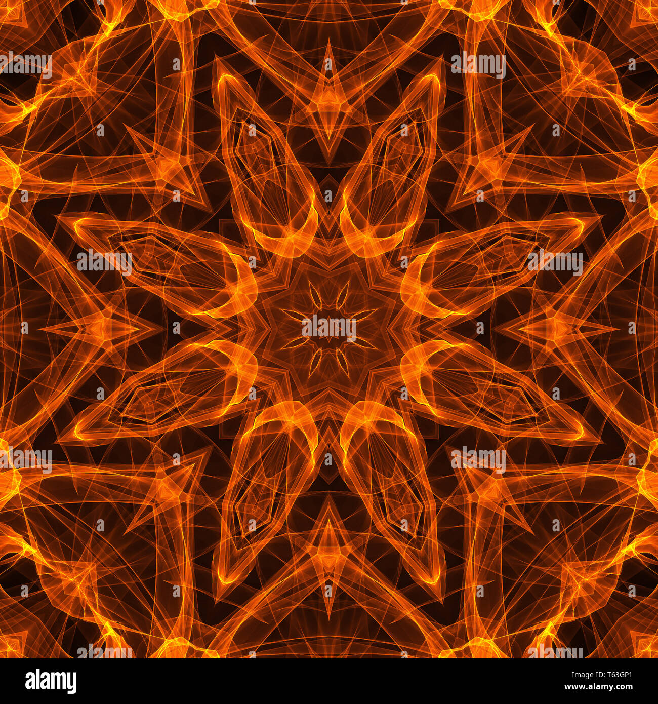 Black background with bright abstract fire pattern Stock Photo - Alamy