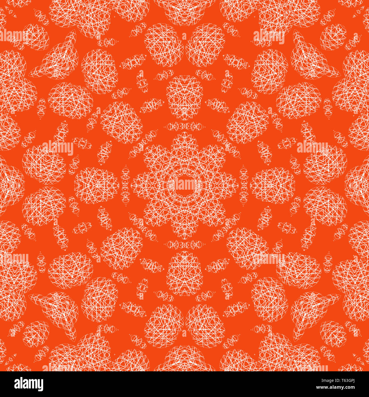 Orange background with abstract radial white pattern Stock Photo - Alamy