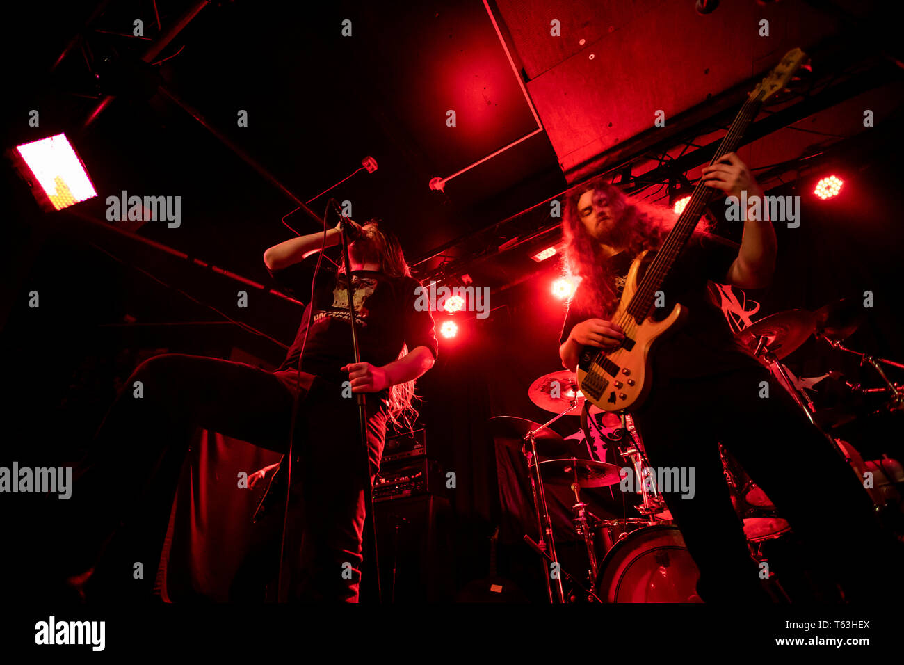 Norway, Bergen - April 26, 2019. The Norwegian black metal band ...