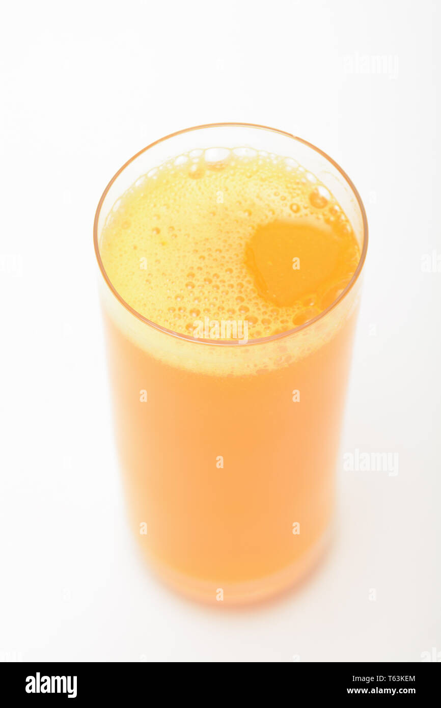 Healthy orange flavour vitamin drink Stock Photo - Alamy