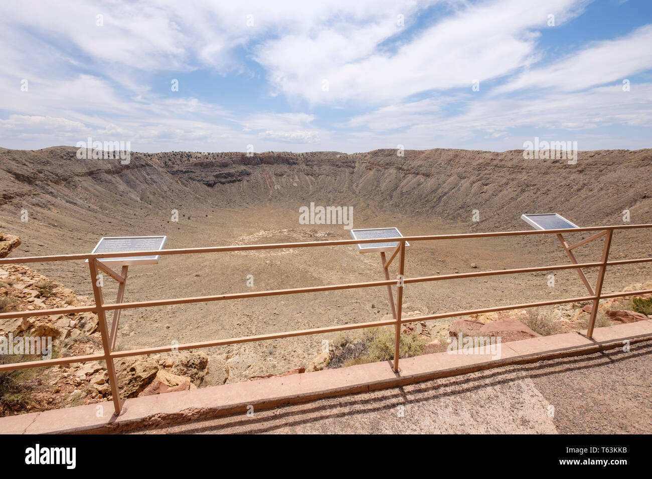Meteor Crater or Barringer Crater at Arizona desert, USA Stock Photo ...