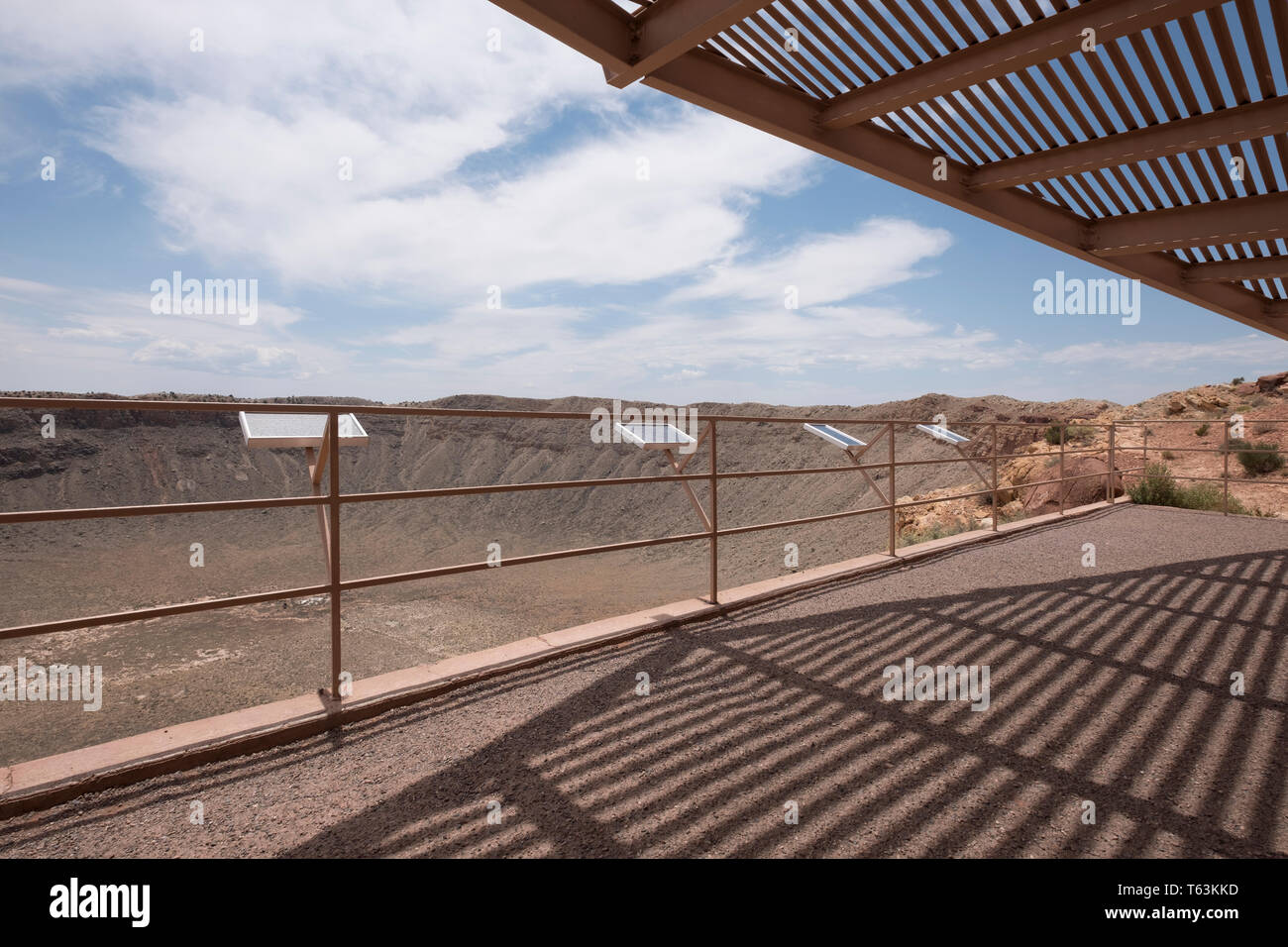 Meteor Crater or Barringer Crater at Arizona desert, USA Stock Photo ...