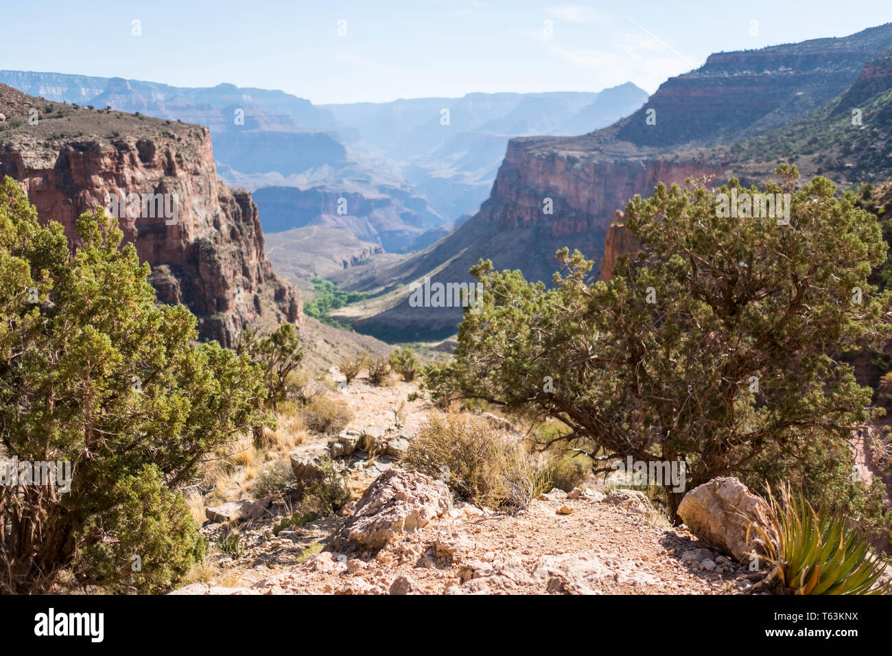 The Bright Angel Trail offers breathtaking views of the Grand Canyon ...