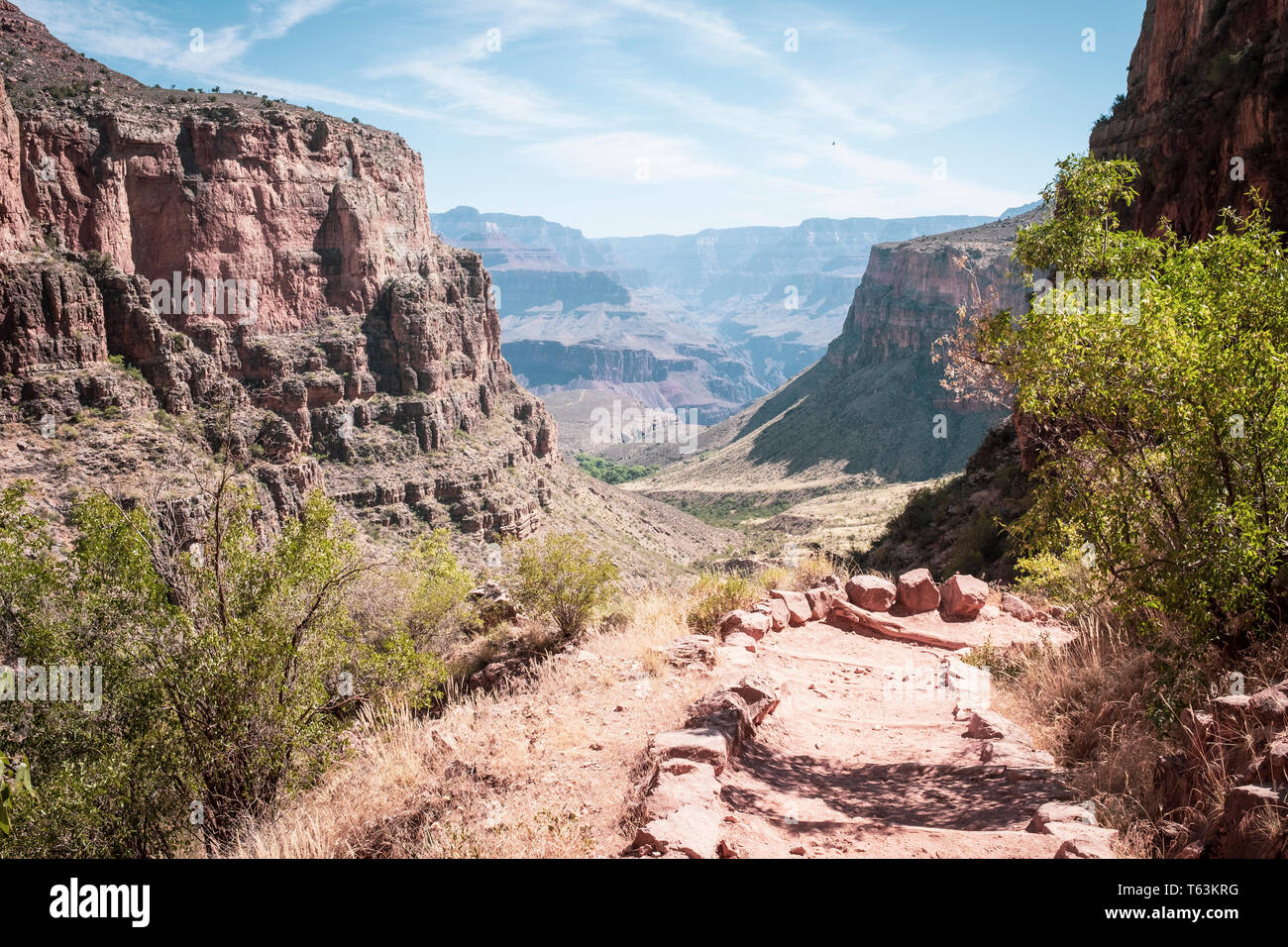 The Bright Angel Trail offers breathtaking views of the Grand Canyon ...