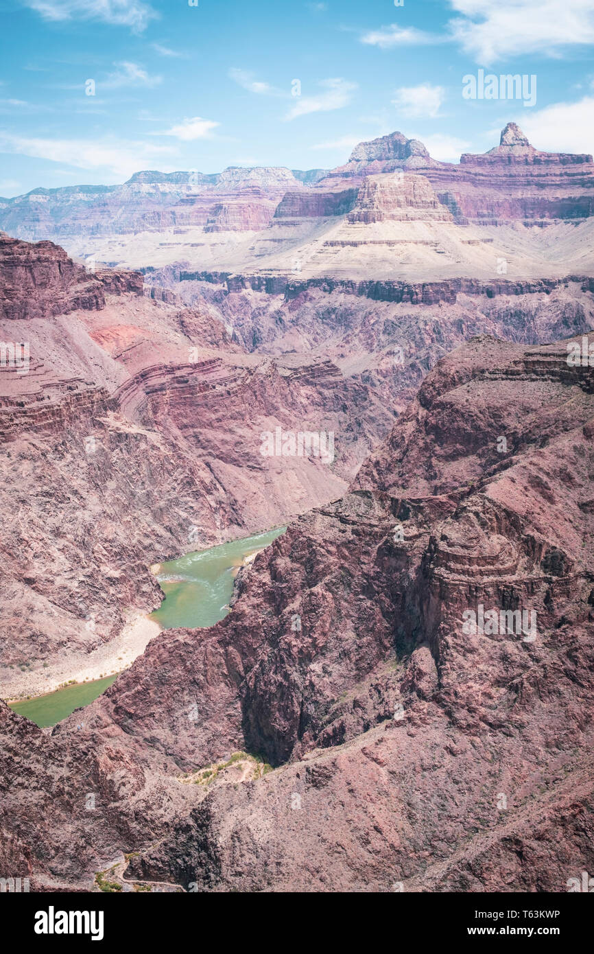 Breathtaking view of the Colorado River from Plateau Point at Grand ...