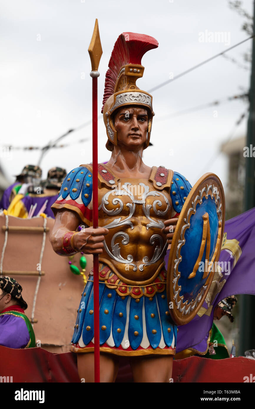 New Orleans, Louisiana, USA - February 23, 2019: Mardi Gras Parade ...