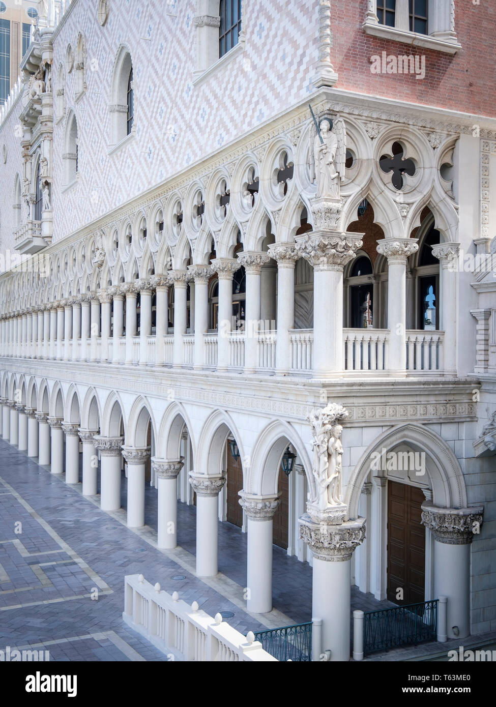 Detail of the exterior of The Venetian Resort in Las Vegas, Nevada, USA ...