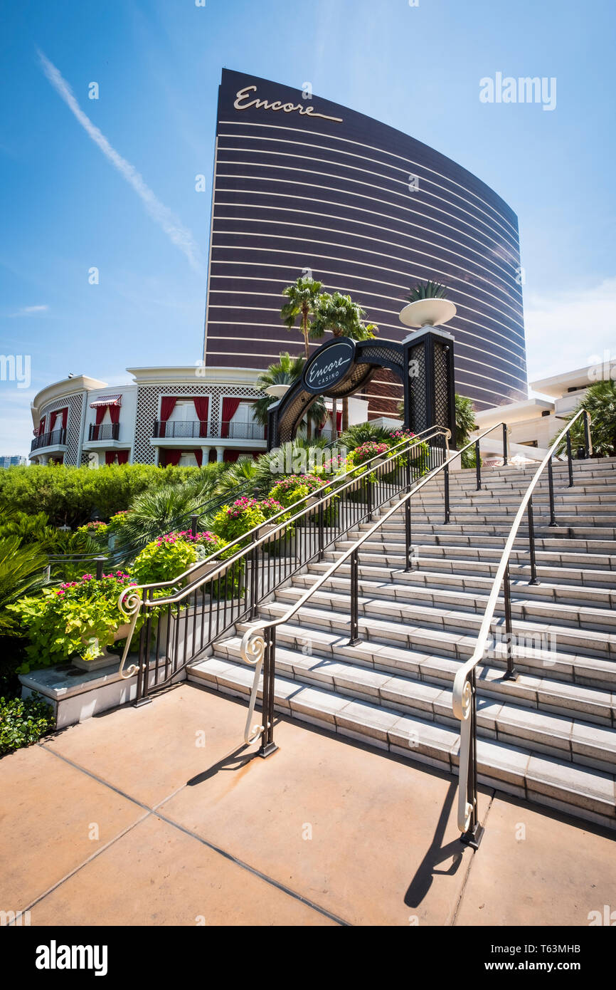 Encore Casino main entrance in Las Vegas Strip, Nevada, USA Stock Photo ...