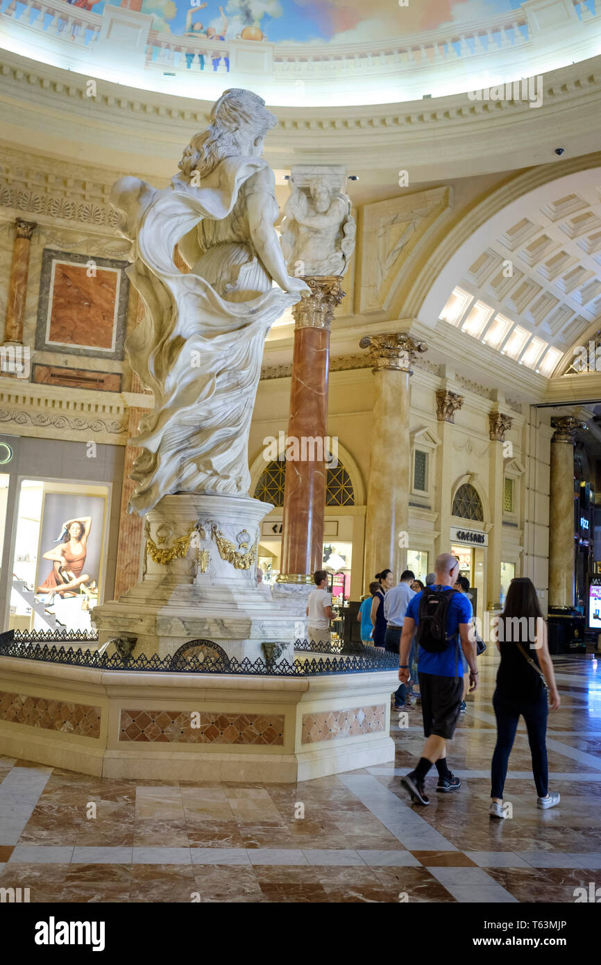 Inside Caesar's Palace Hotel and Casino in Las Vegas, Nevada, USA Stock ...
