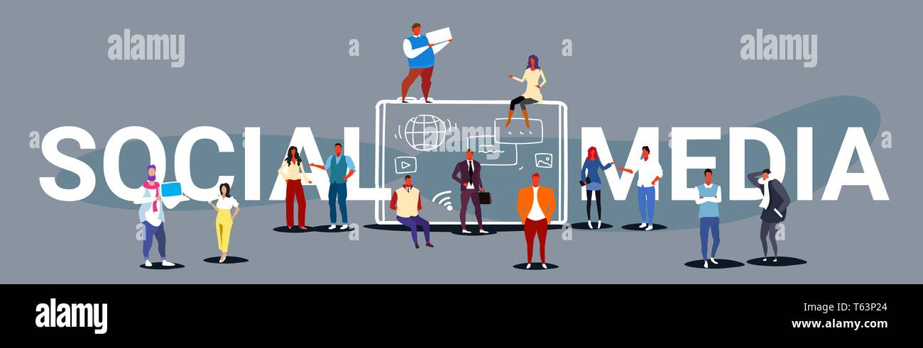 people group using tablet computer social media network communication ...