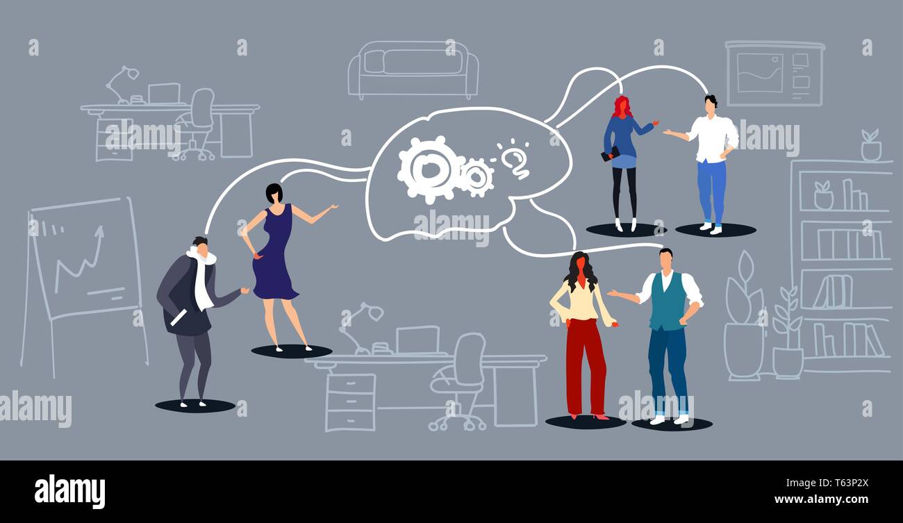 businesspeople group meeting brainstorming process project work idea ...