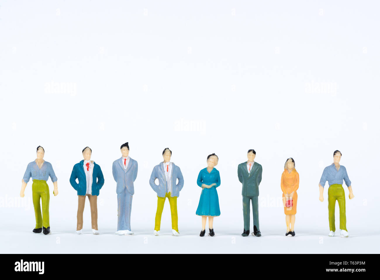 Group of figure miniature businessman or small people investor and ...