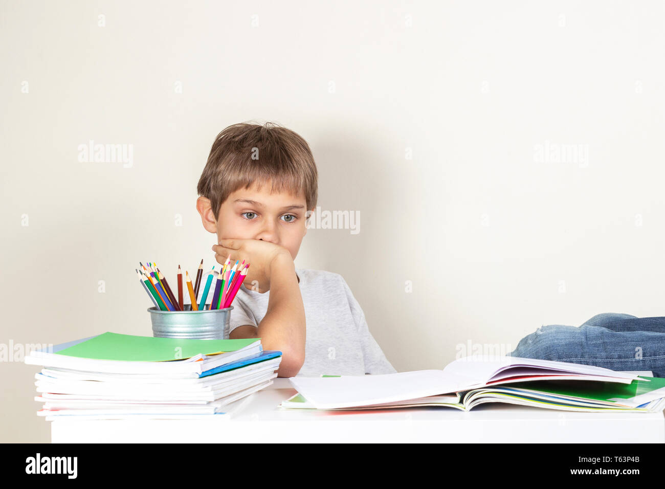 Sad student math hi-res stock photography and images - Alamy