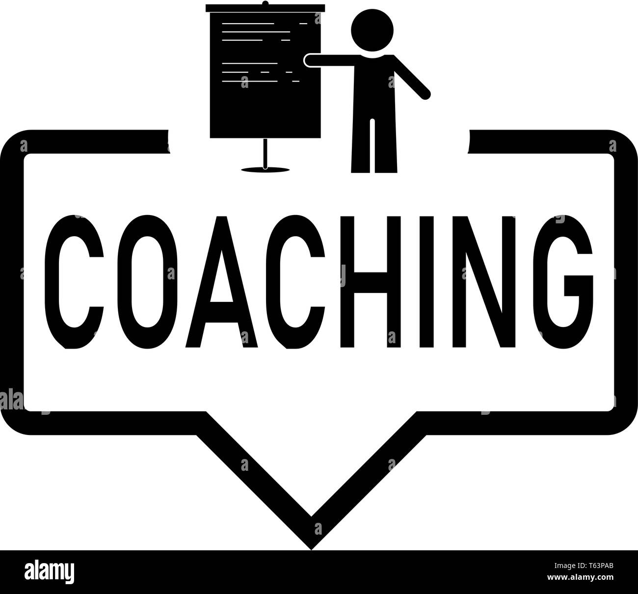 coaching sign. coaching paper speech bubble. coaching tag. coaching ...