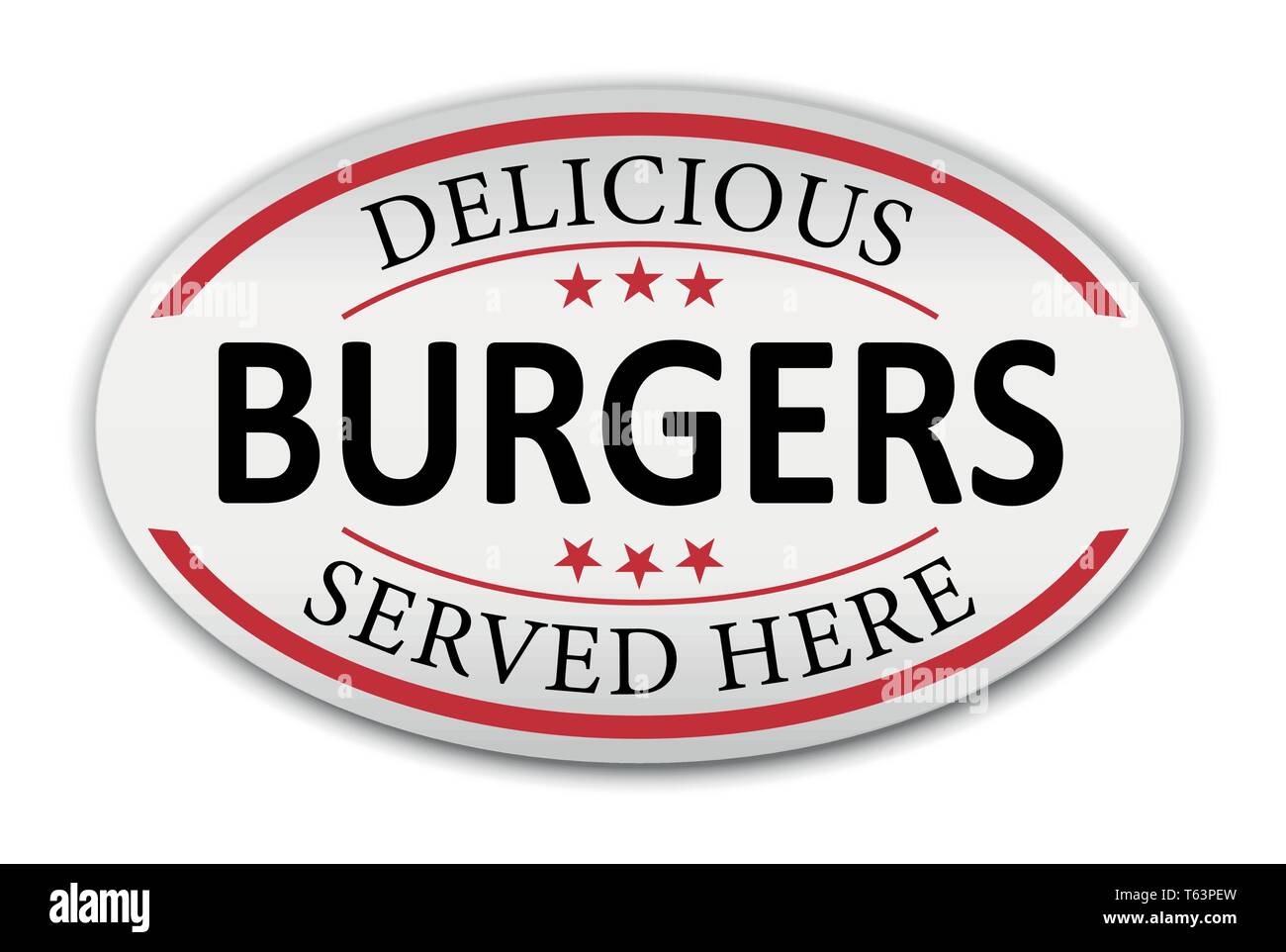 Premium Beef Burgers Vintage paper label on white background Stock ...