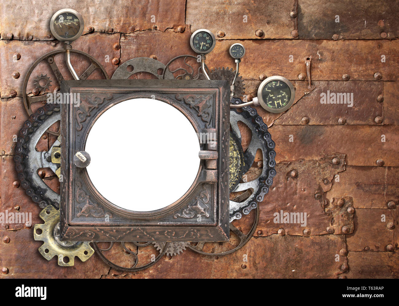 Steampunk sign template hi-res stock photography and images - Alamy