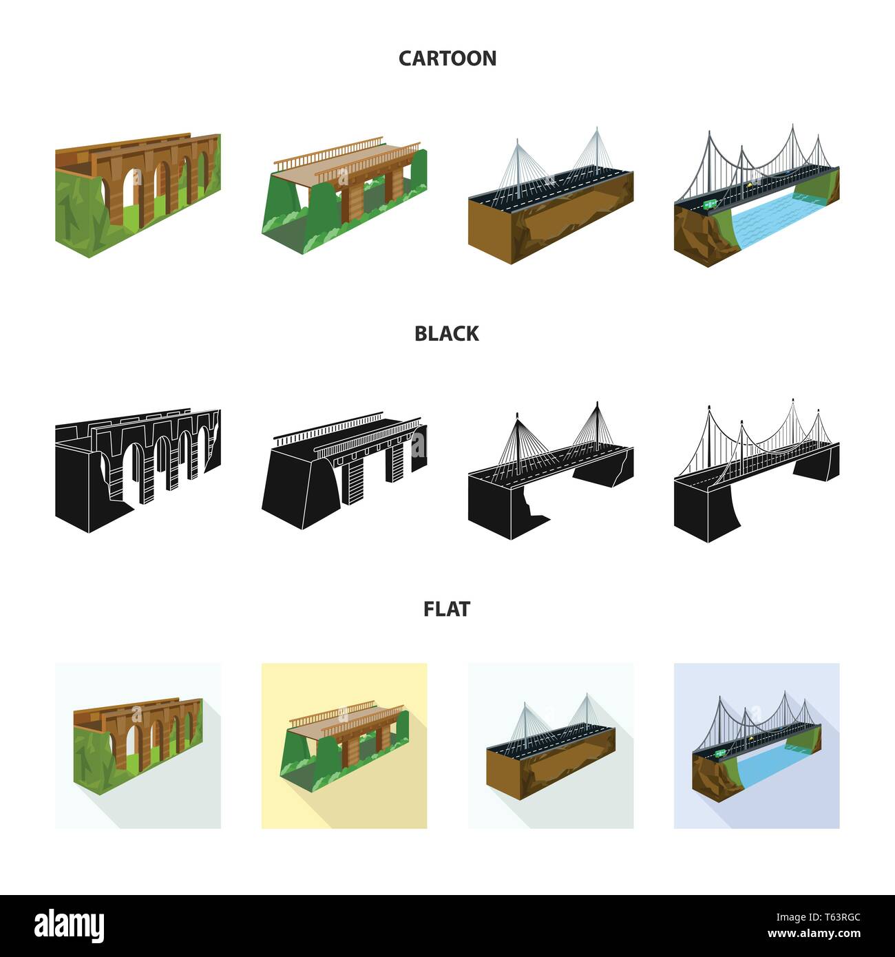 Cycling Bridge Stock Vector Images - Alamy