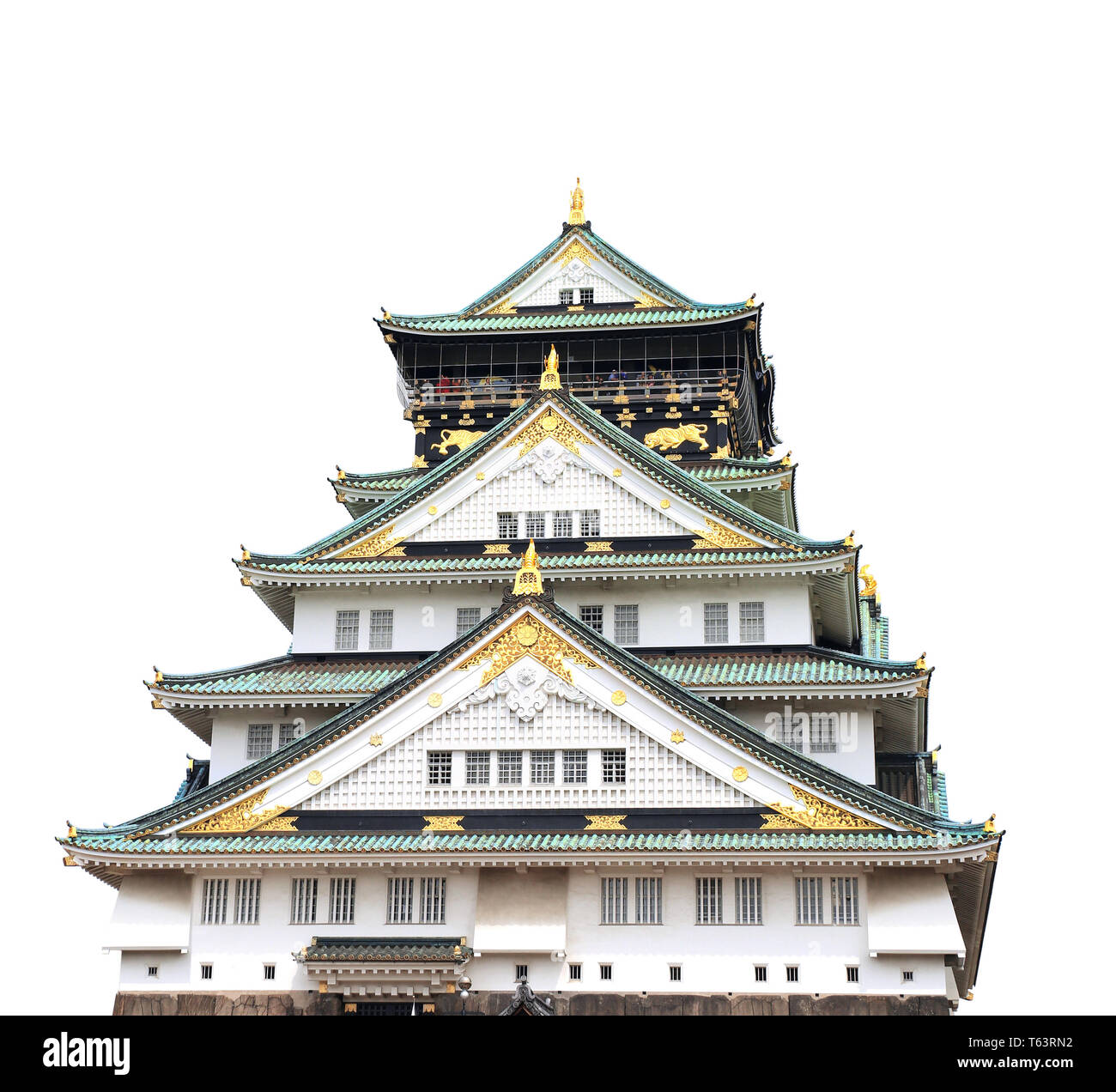 Osaka castle, Japanese ancient castle in Osaka, Japan. UNESCO world ...