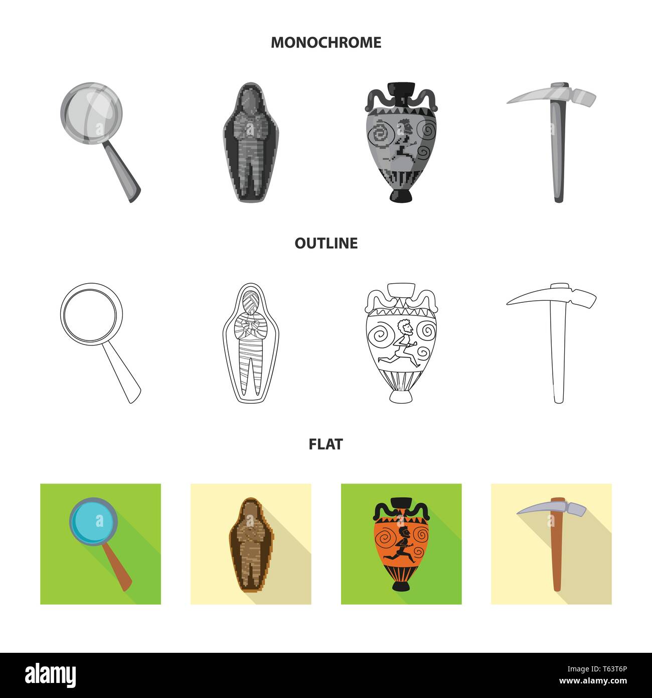 lens,mummy,amphora,pickaxe,glass,ancient,artifact,pick,tool,Egypt ...