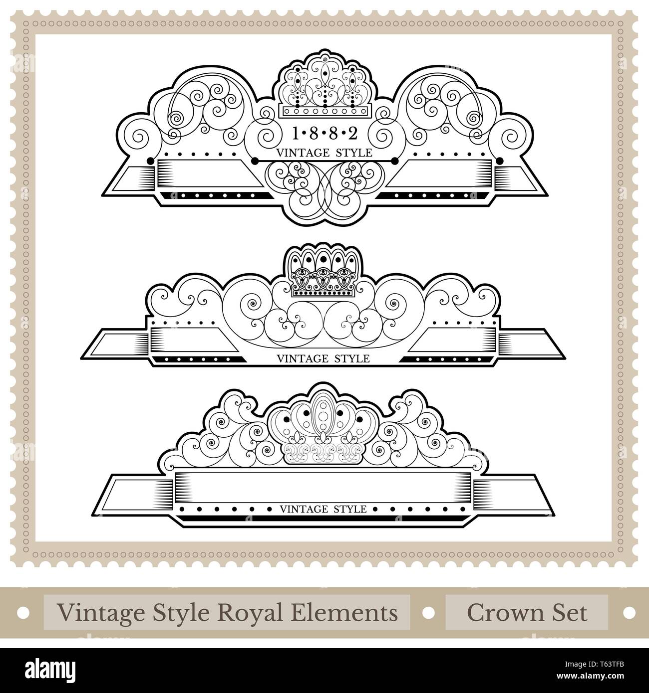 set of ornate headpieces royal style - great chapter dividers for ...