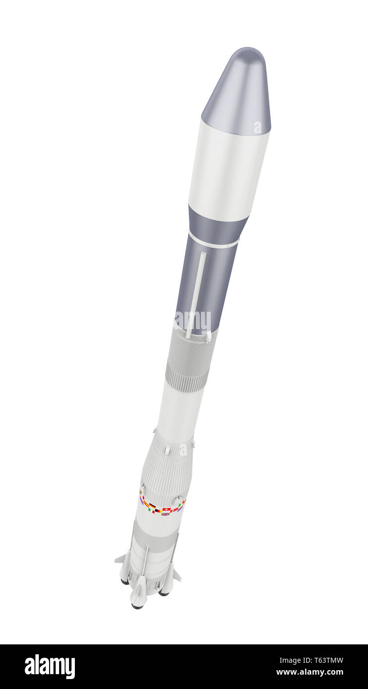Space Rocket Isolated Stock Photo - Alamy