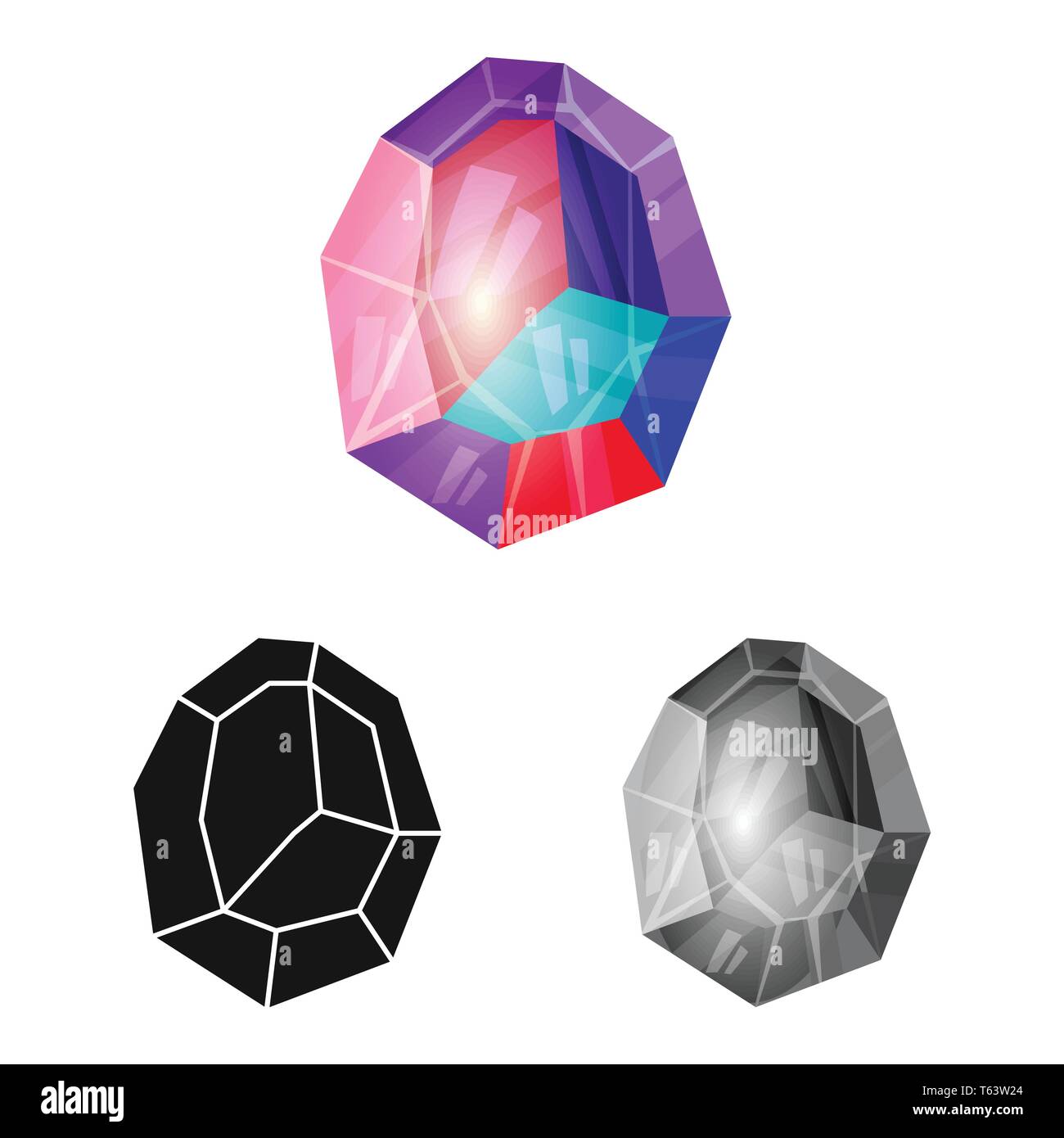 Monster diamond Stock Vector Images - Alamy