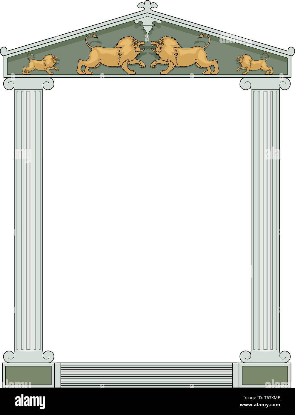 Greek Pillars Border