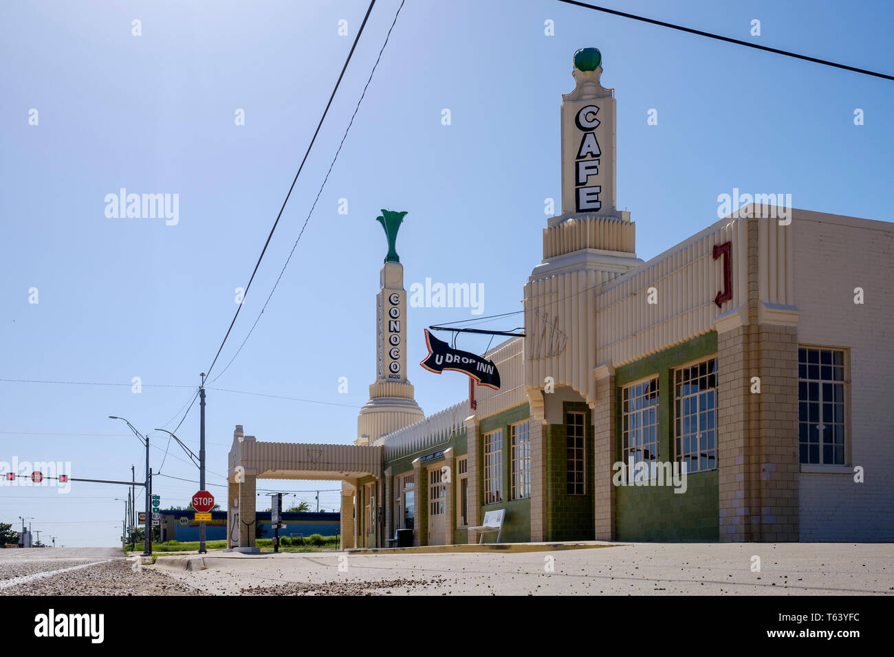 Tower Station and U-Drop Inn Café located along historic U.S. Route 66 ...