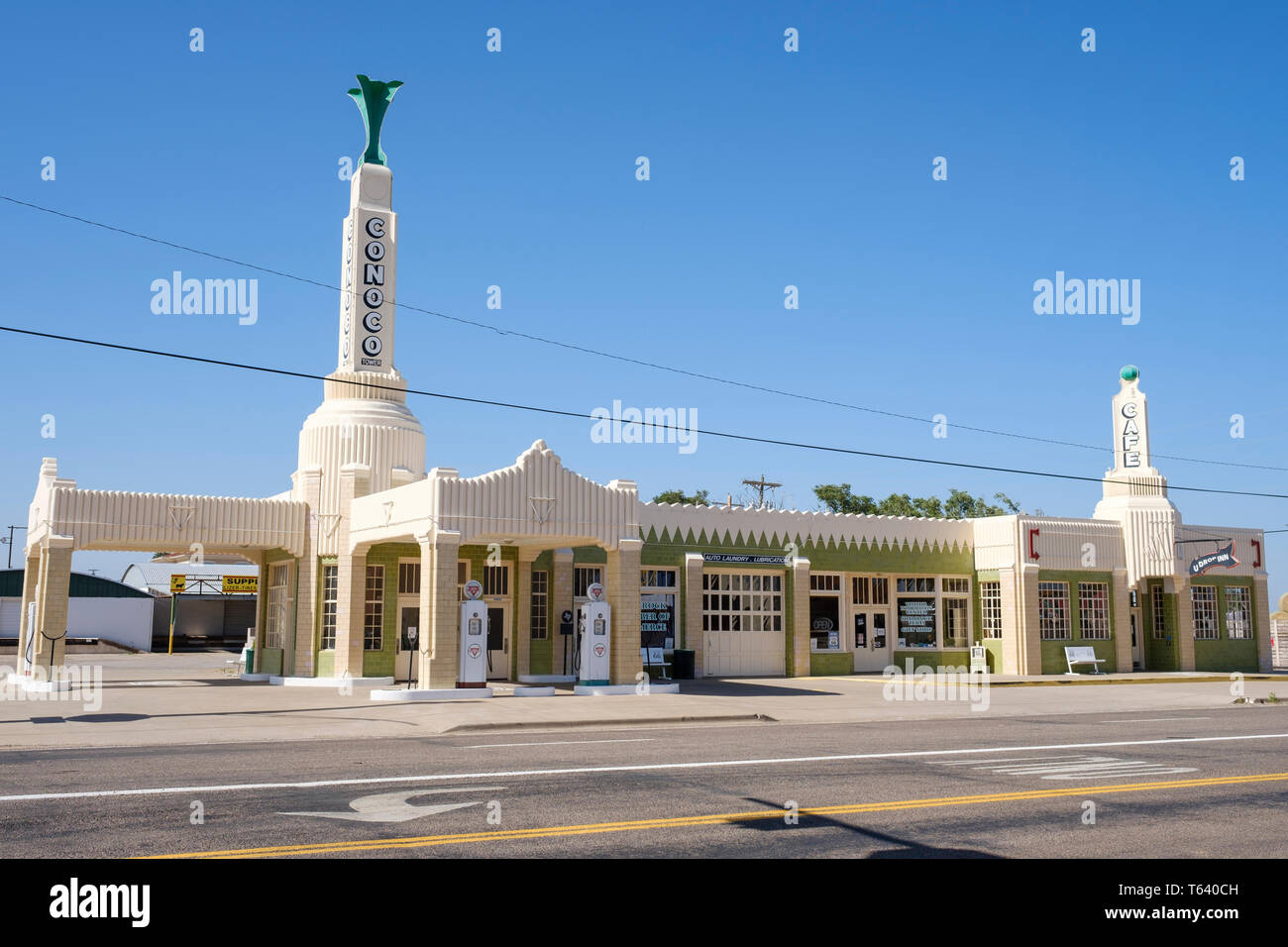 Tower Station and U-Drop Inn Café located along historic U.S. Route 66 ...