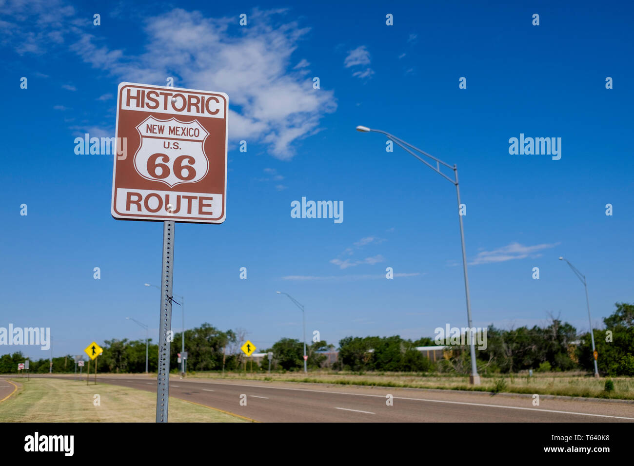Historic U.S. Route 66 traffic sign in New Mexico, USA Stock Photo - Alamy