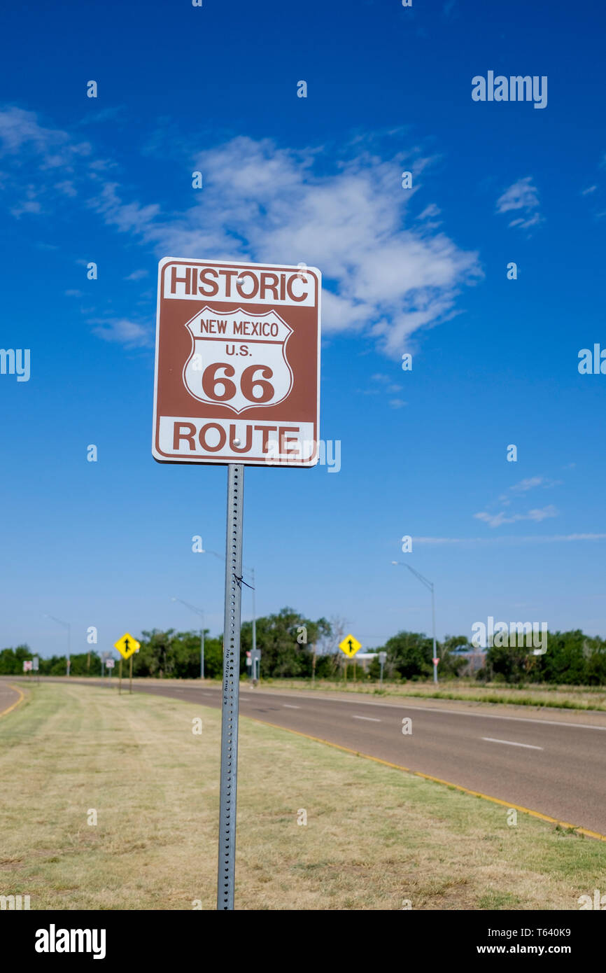 Historic U.S. Route 66 traffic sign in New Mexico, USA Stock Photo - Alamy