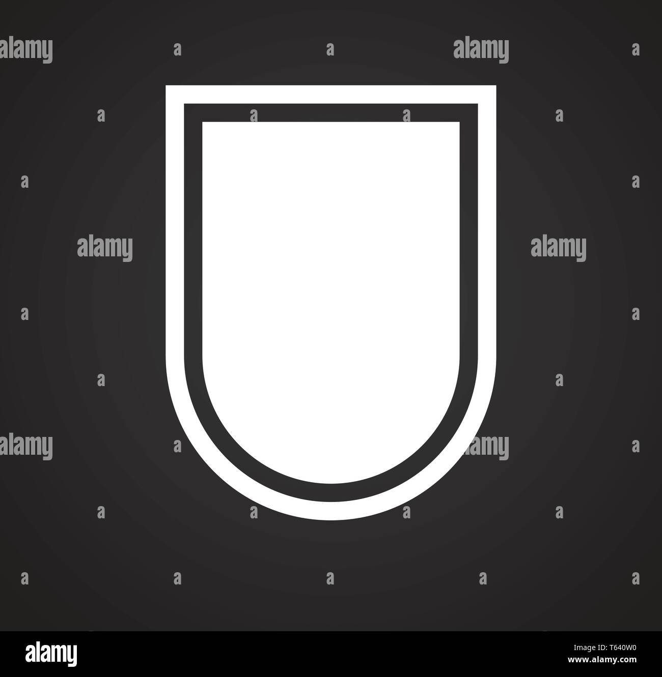 Shield icon on background for graphic and web design. Simple vector ...