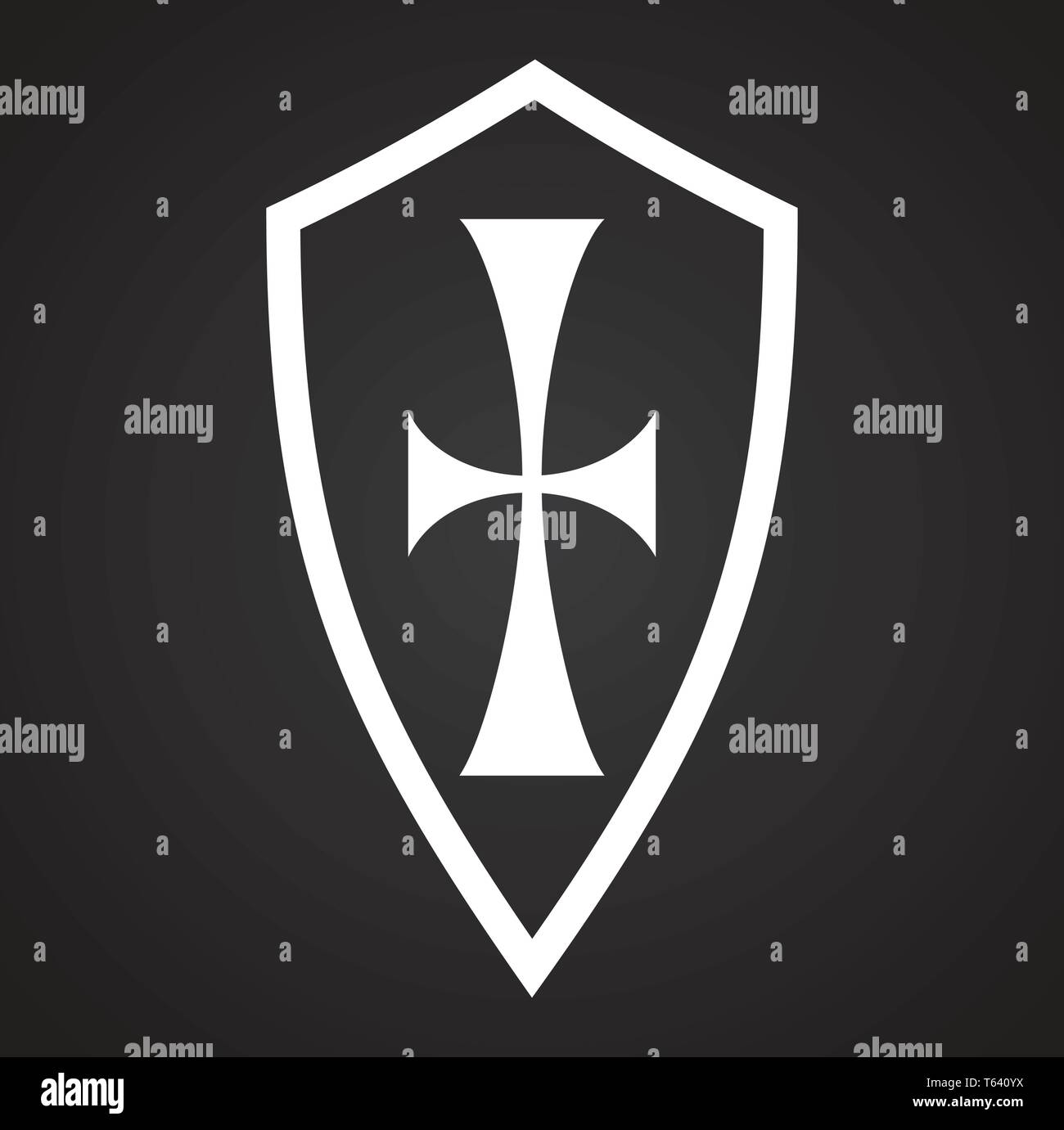 Shield icon on background for graphic and web design. Simple vector ...