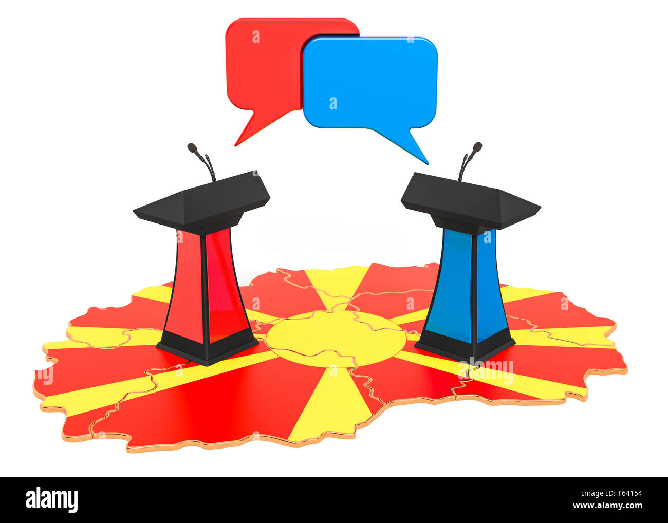 Macedonian Debate concept, 3D rendering isolated on white background ...