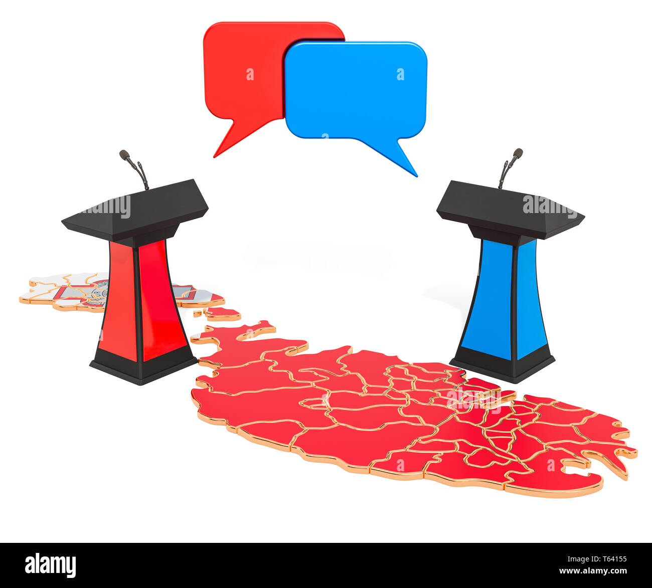 Malta Debate concept, 3D rendering isolated on white background Stock ...