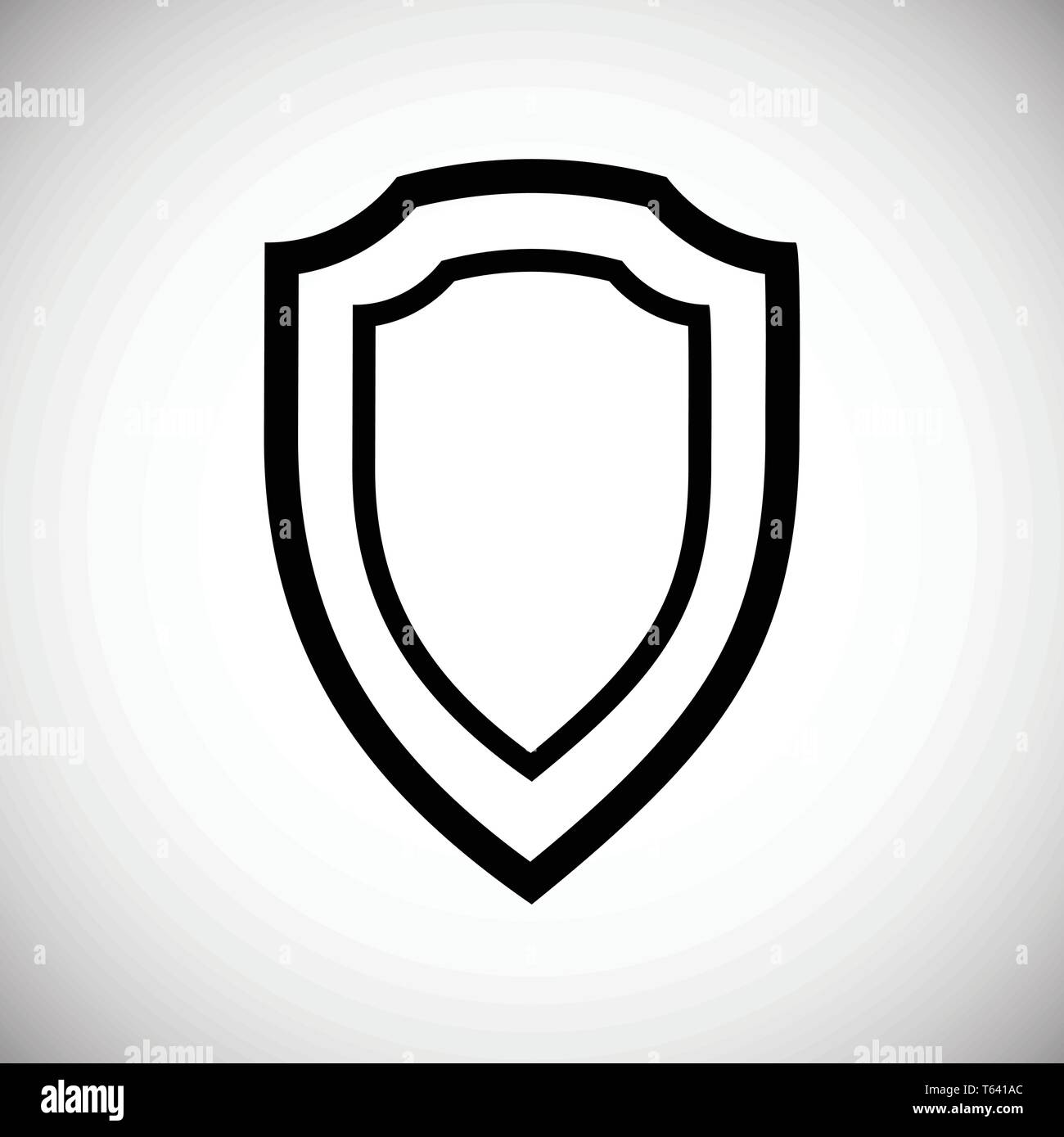Shield icon on background for graphic and web design. Simple vector ...