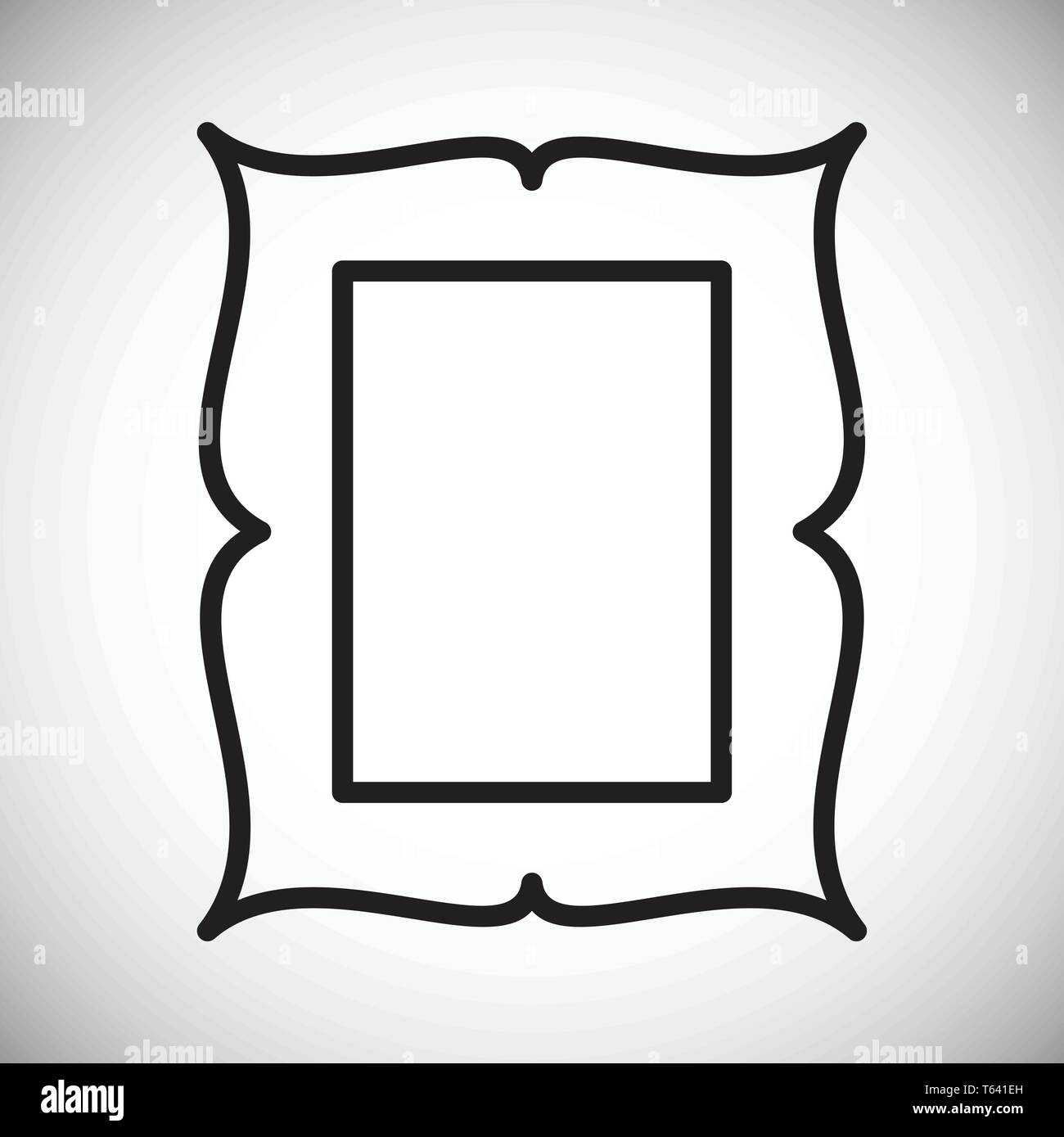 Frame icon on background for graphic and web design. Simple vector sign ...