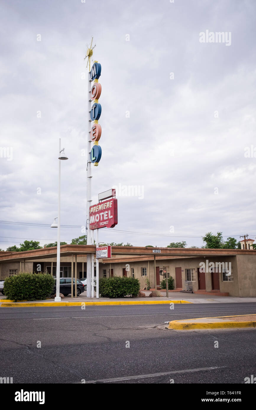 Motel route 66 albuquerque new hi-res stock photography and images - Alamy