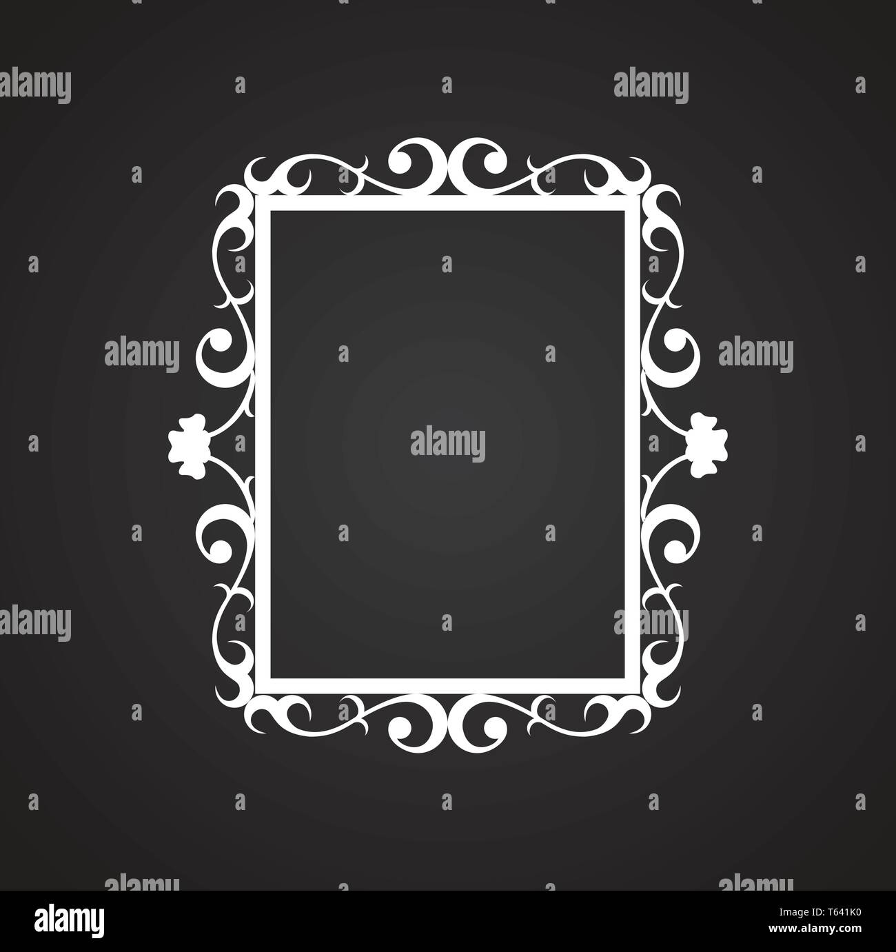 Frame icon on background for graphic and web design. Simple vector sign ...