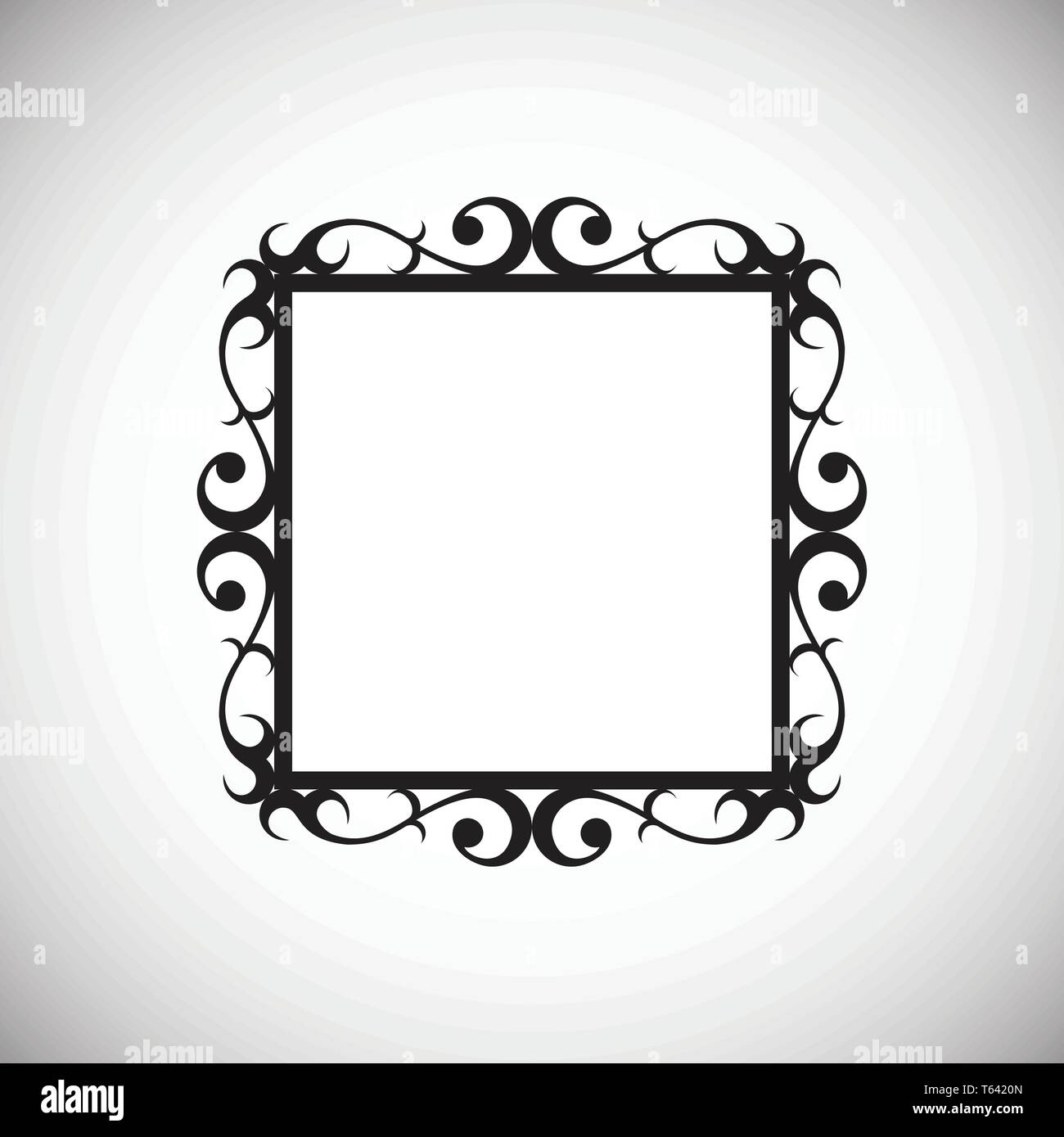 Frame icon on background for graphic and web design. Simple vector sign ...